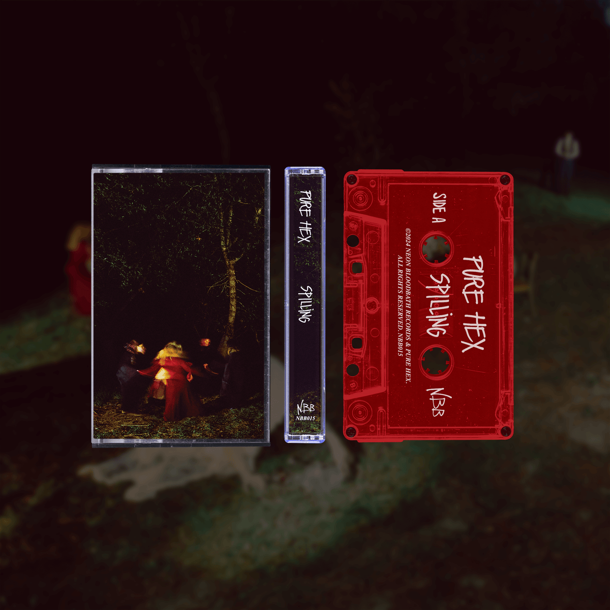 Pure Hex - "Spilling" Ltd. Edition Cassette– Neon Bloodbath Records
